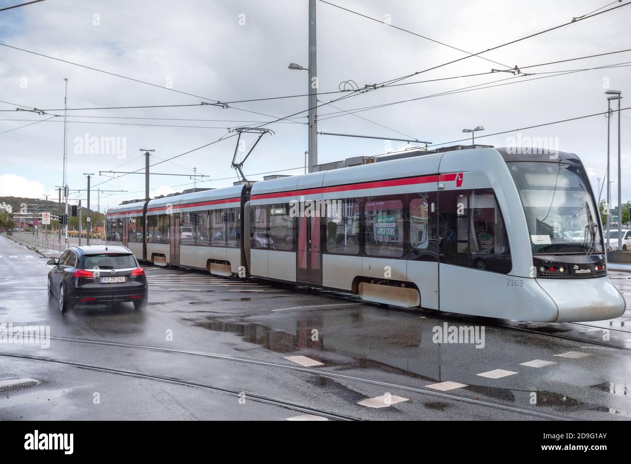 Tram in Aarhus, Denmark Stock Photo - Alamy