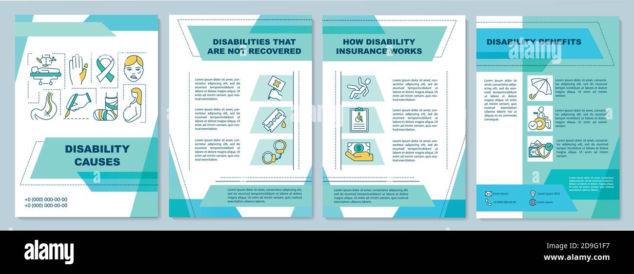 Disability causes brochure template Stock Vector Image & Art - Alamy