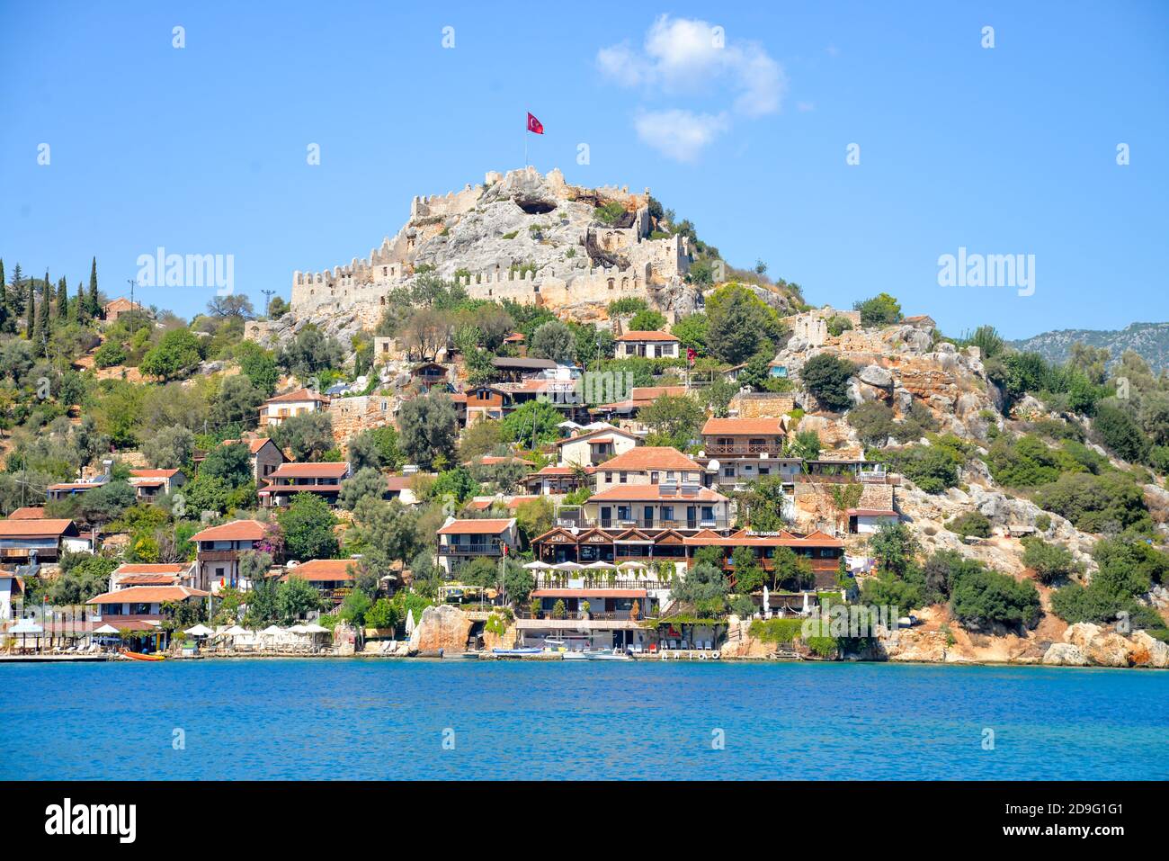 Kalekoy, Turkey - September, 2017 : Kalekoy view in Kekova Gulf. Kekova ...