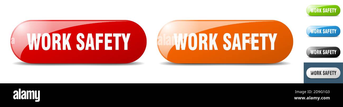 work safety button. sign. key. push button set Stock Vector Image & Art ...