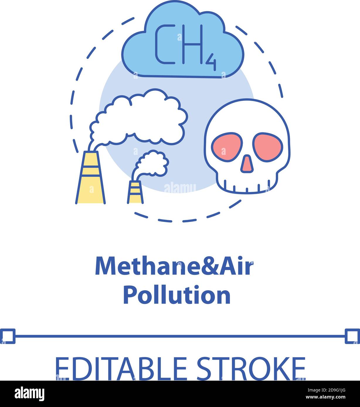 Methane and air pollution concept icon Stock Vector Image & Art - Alamy