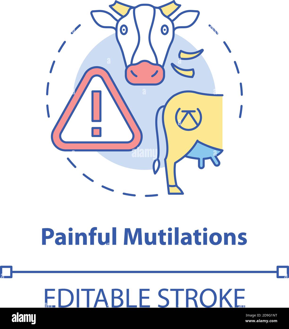 Painful mutilation concept icon Stock Vector Image & Art - Alamy