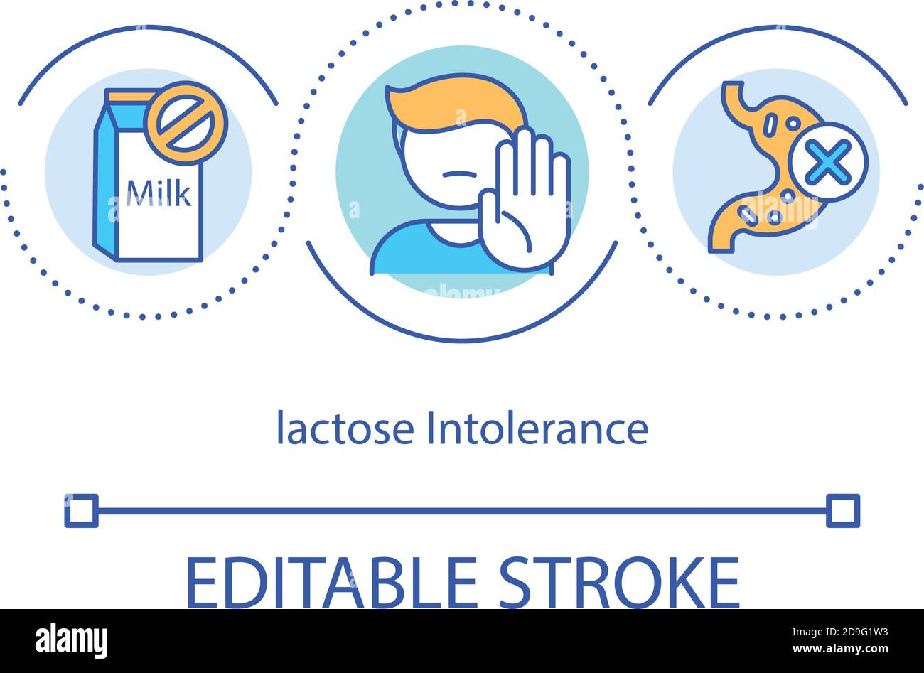 Lactose intolerance concept icon Stock Vector Image & Art - Alamy