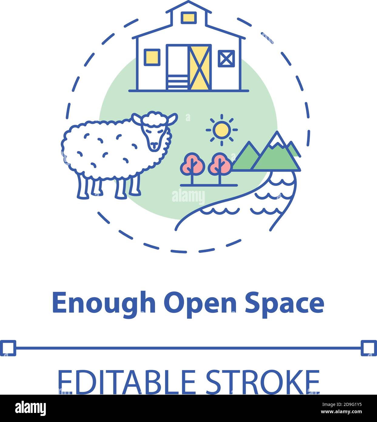 Enough open space concept icon Stock Vector Image & Art - Alamy