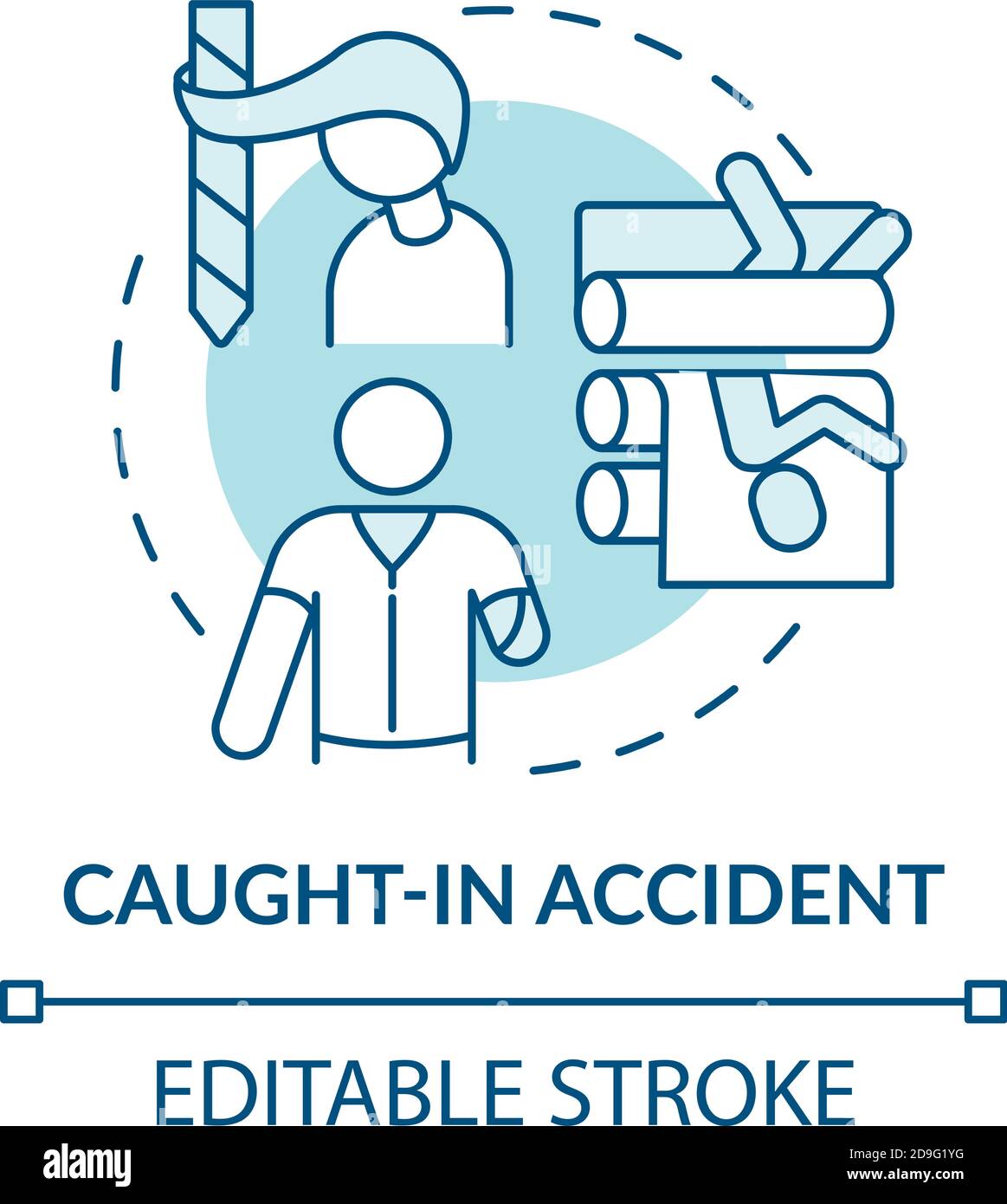 Caught in accident concept icon Stock Vector Image & Art - Alamy