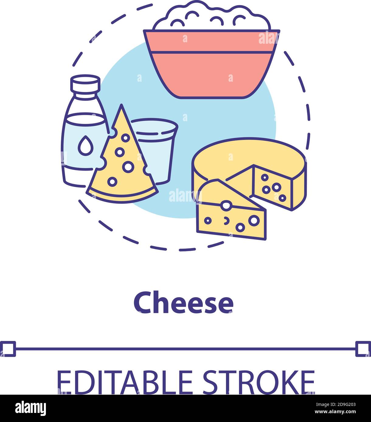 Cheese production concept icon Stock Vector Image & Art - Alamy