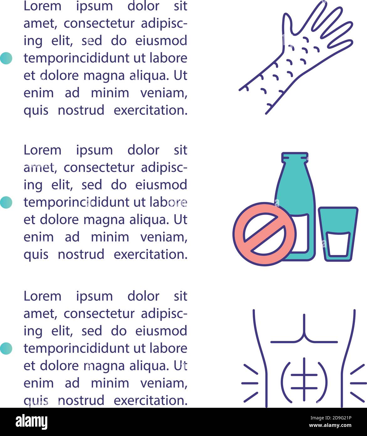 Lactose intolerance concept icon with text Stock Vector Image & Art - Alamy