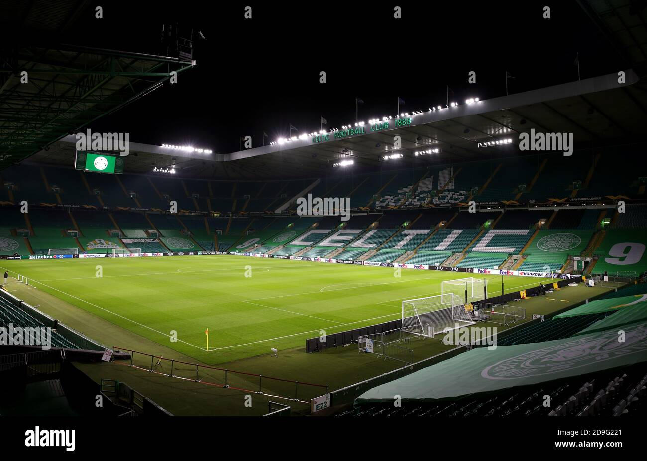 General view from inside the stadium before the UEFA Europa League ...
