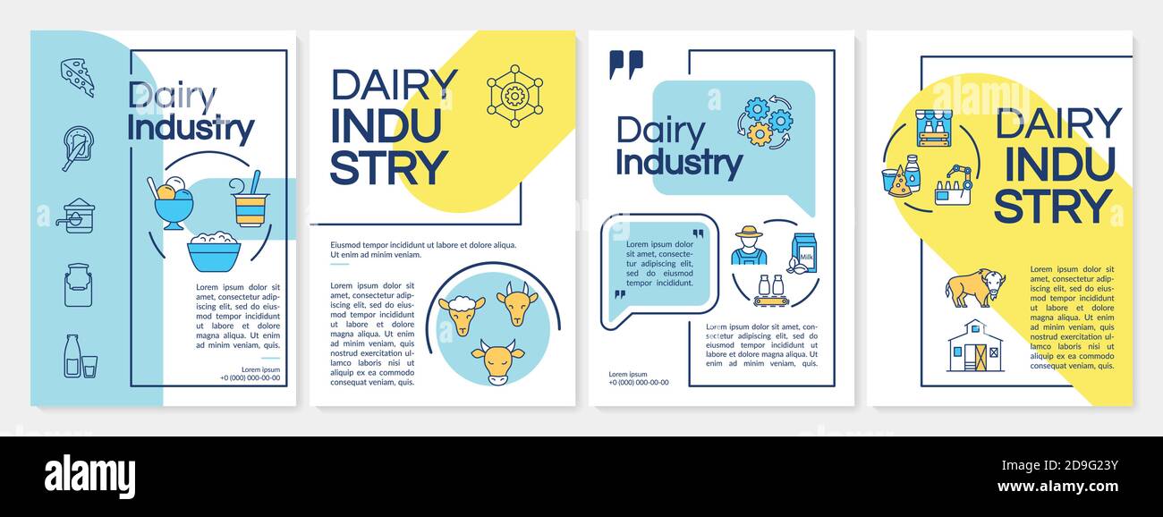 Dairy industry brochure template Stock Vector Image & Art - Alamy