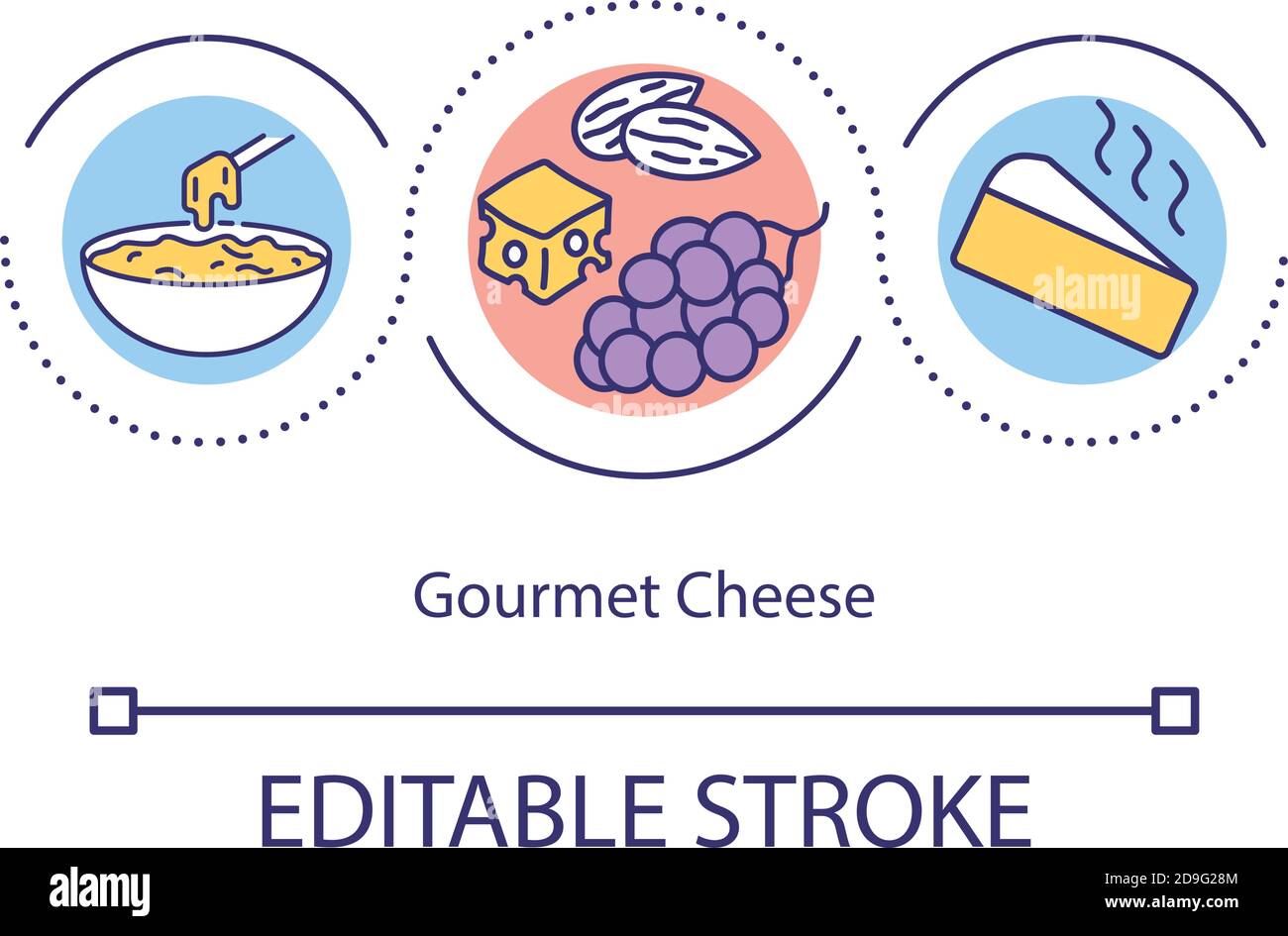 Gourmet cheese concept icon Stock Vector Image & Art - Alamy