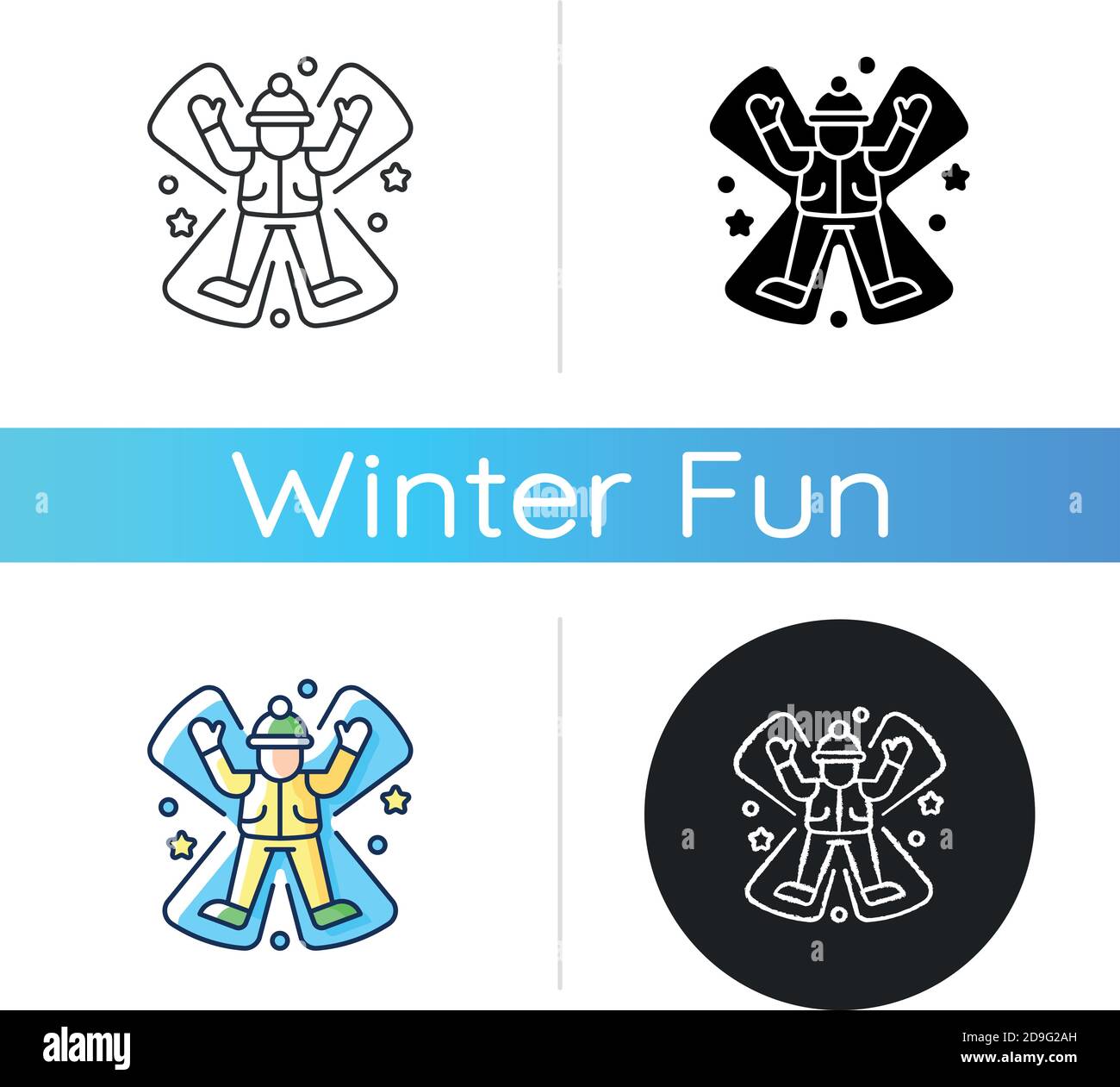 Snow angel icon Stock Vector Image & Art - Alamy