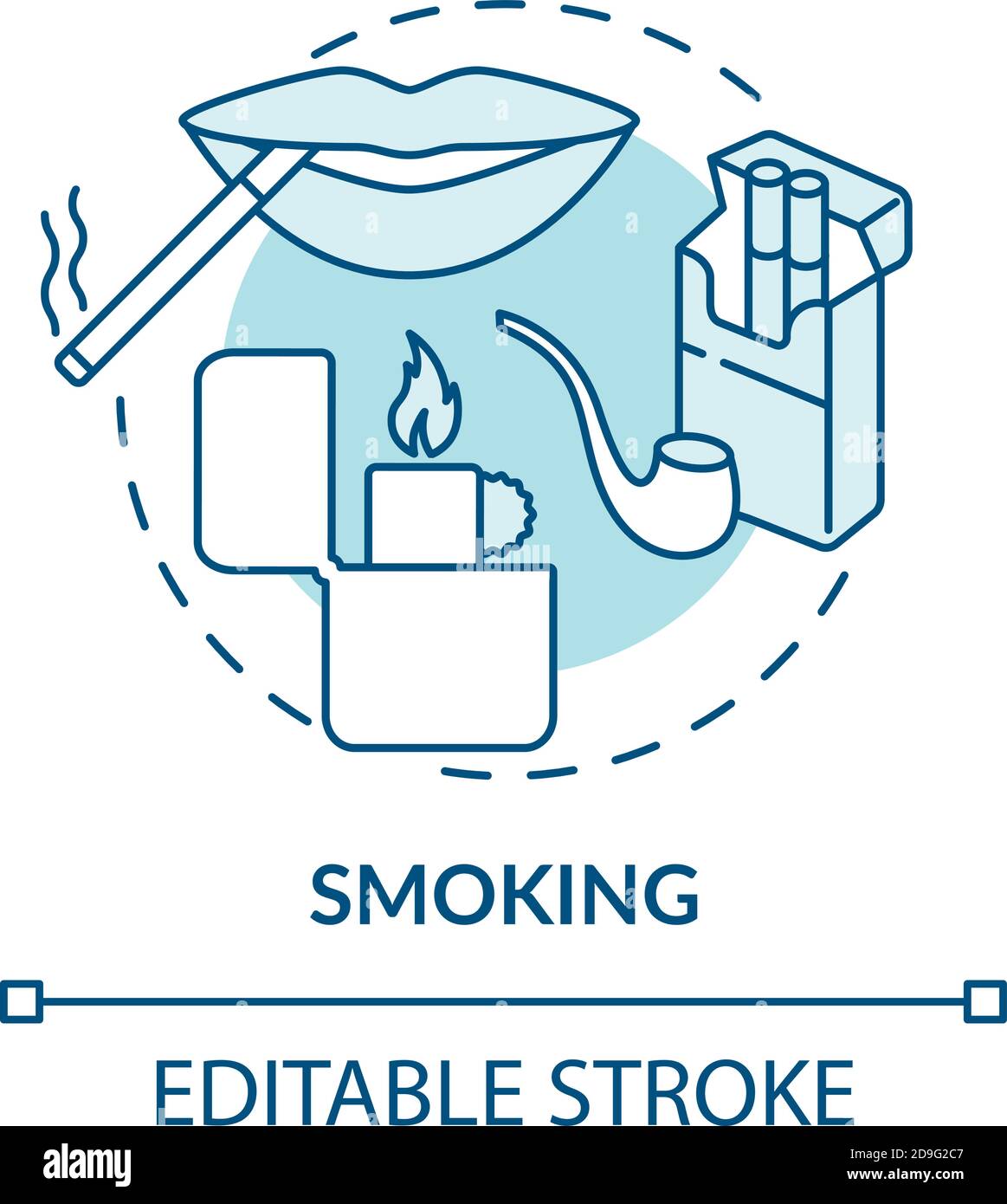 Smoking concept icon Stock Vector Image & Art - Alamy