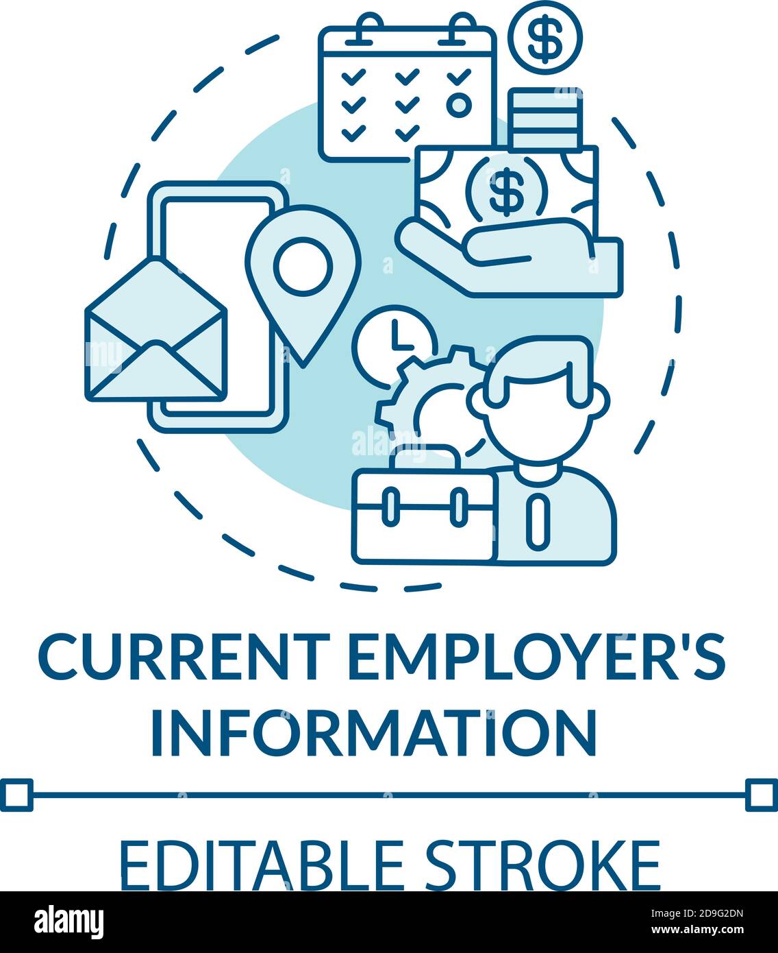 Current employers information concept icon Stock Vector Image & Art - Alamy