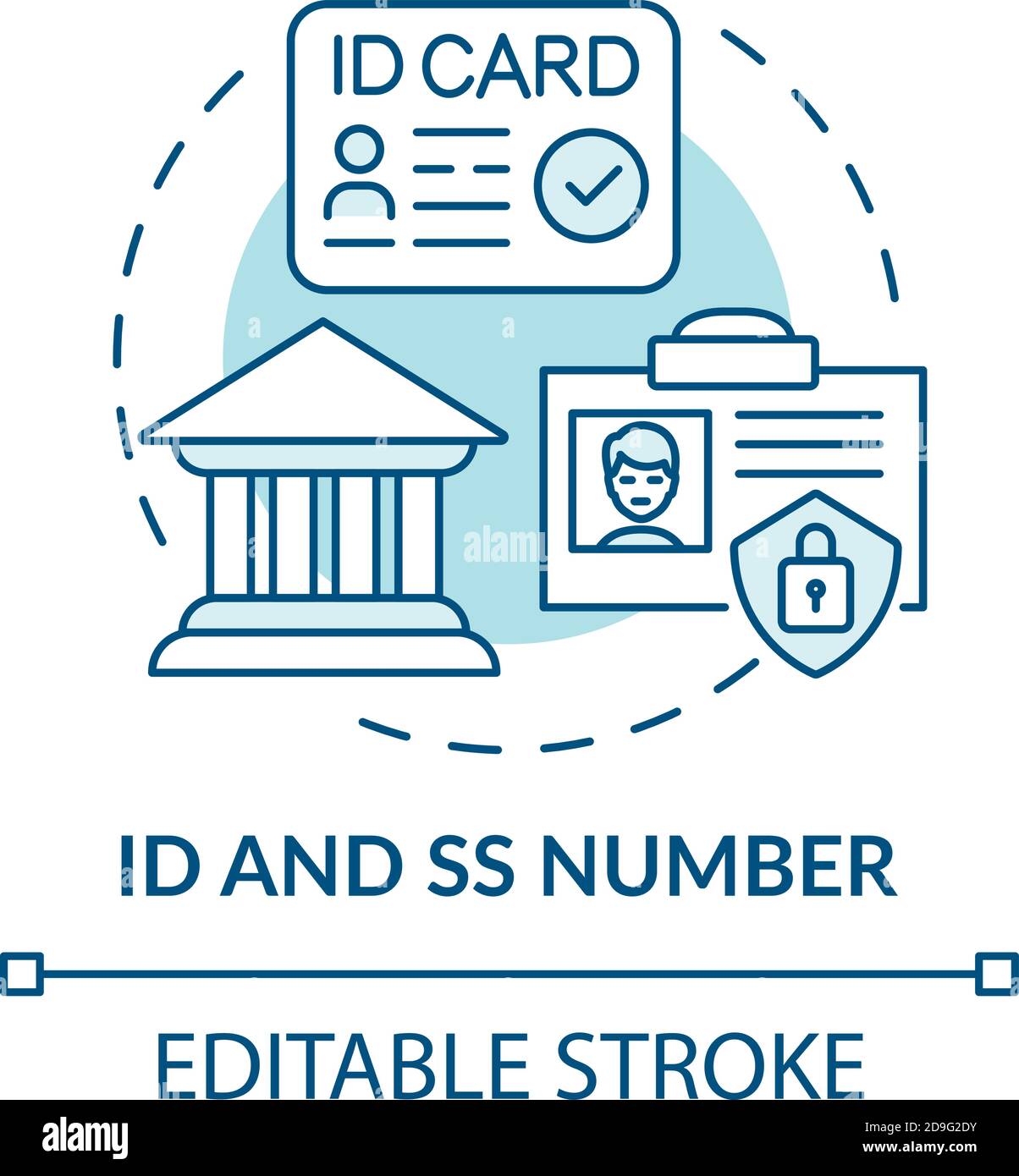 ID and SS number concept icon Stock Vector Image & Art - Alamy