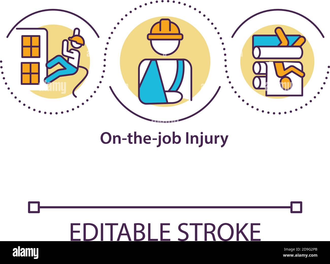 On-the-job injury concept icon Stock Vector Image & Art - Alamy