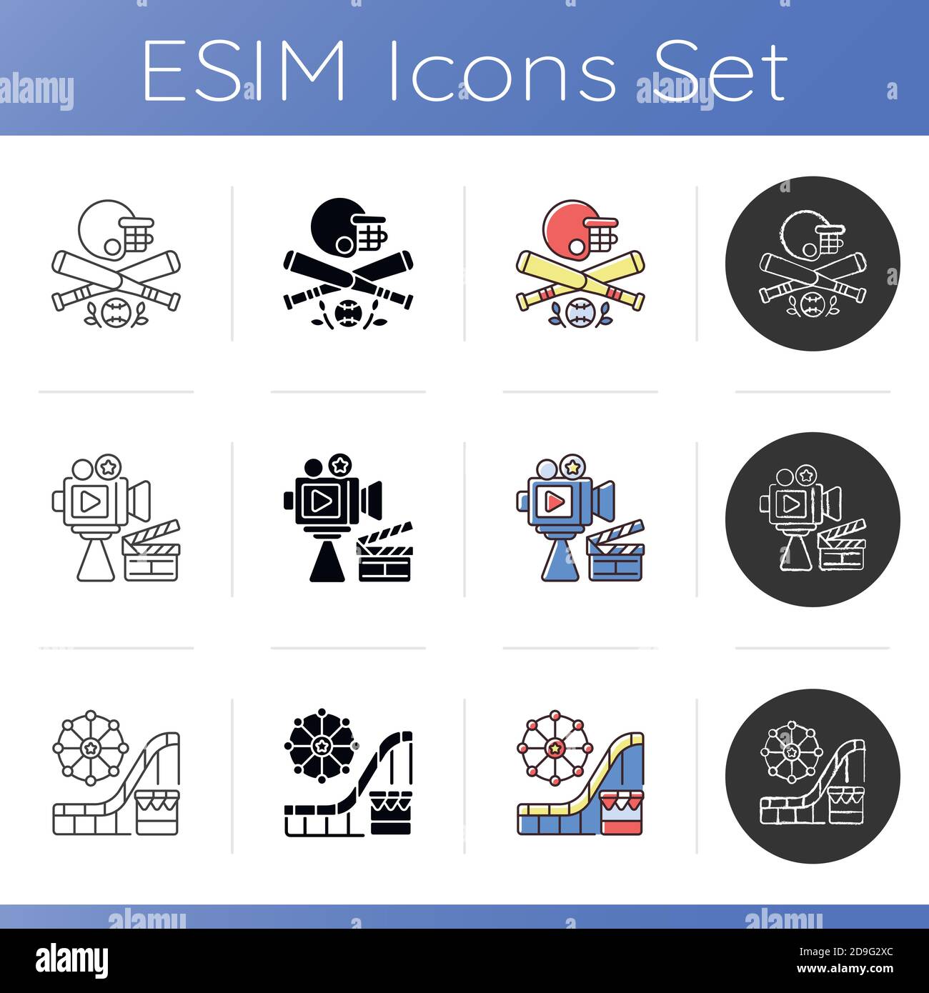 What makes America famous icons set Stock Vector Image & Art - Alamy