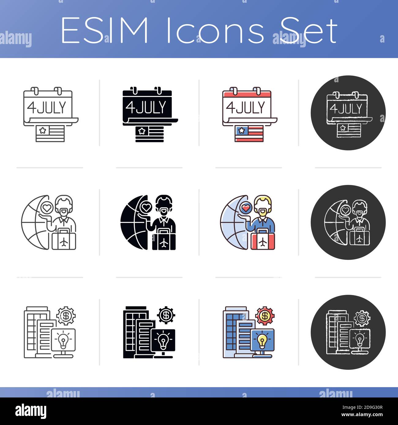 What makes America famous icons set Stock Vector Image & Art - Alamy