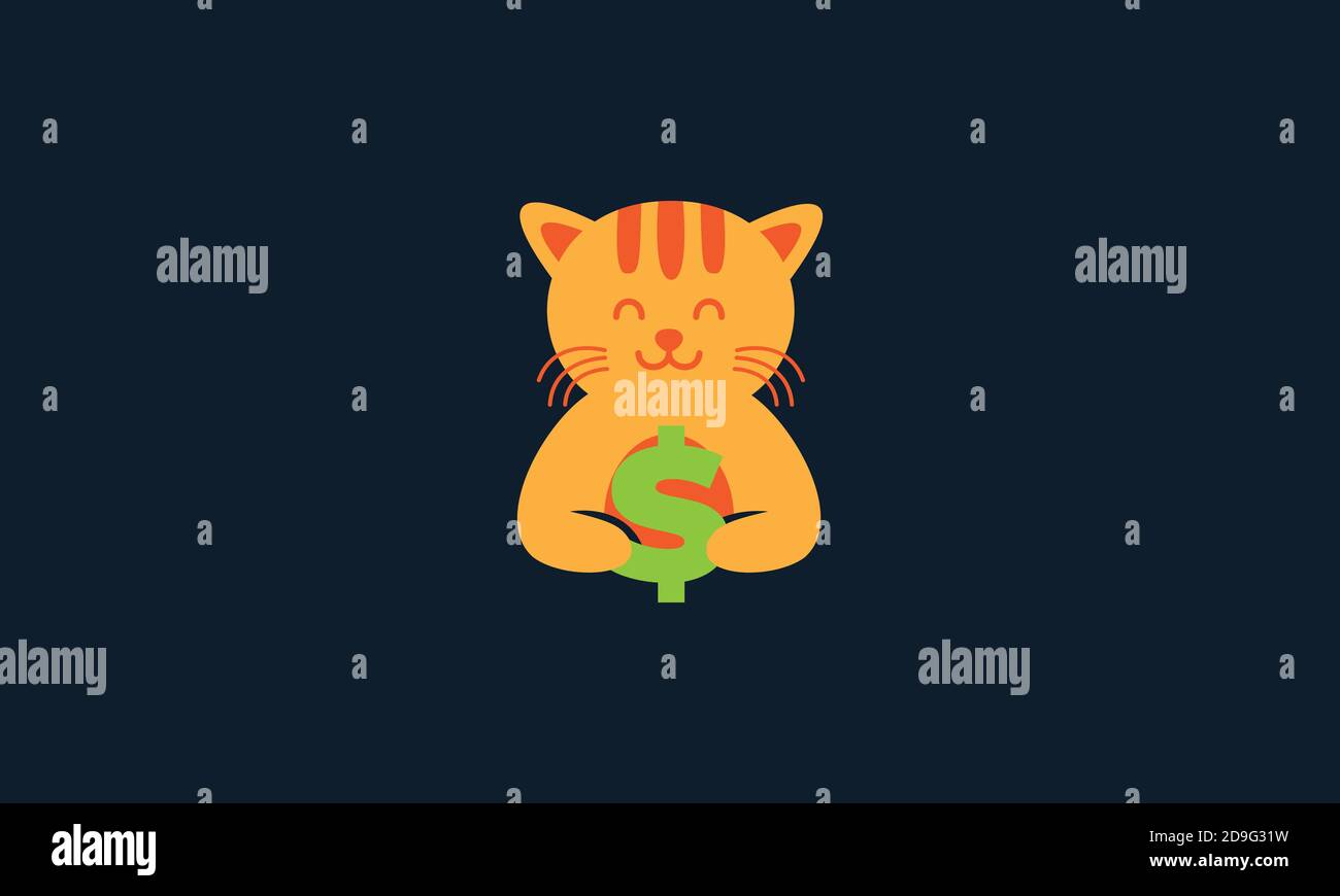 Maneki neko lucky cat japanese money Stock Vector Images - Alamy