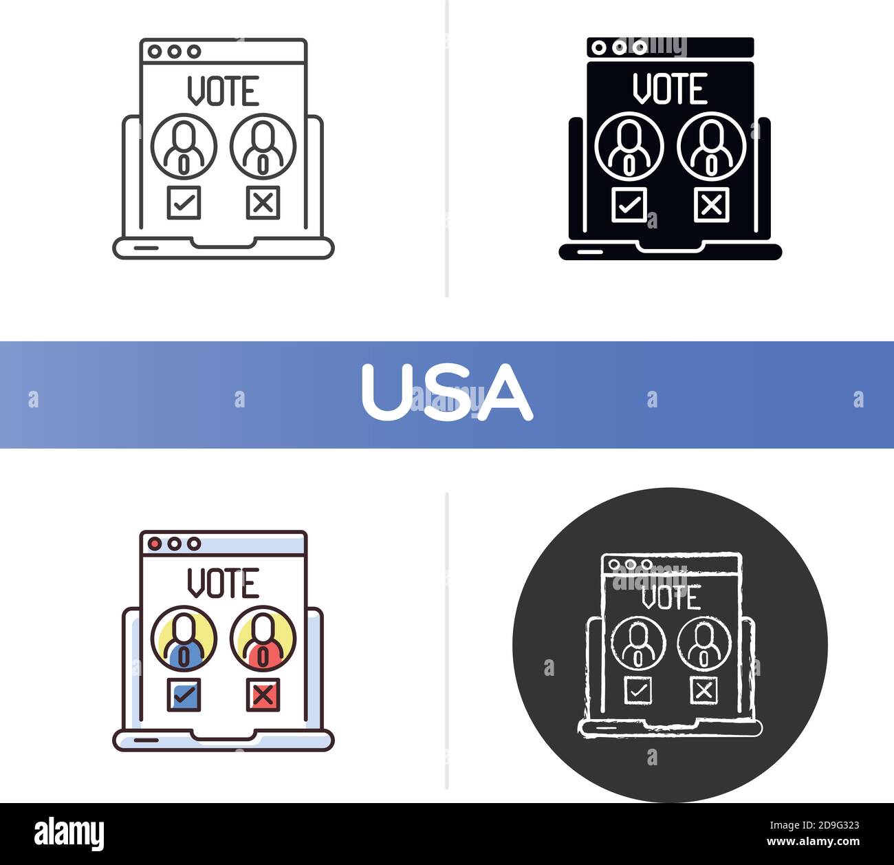 Online voting icon Stock Vector Image & Art - Alamy