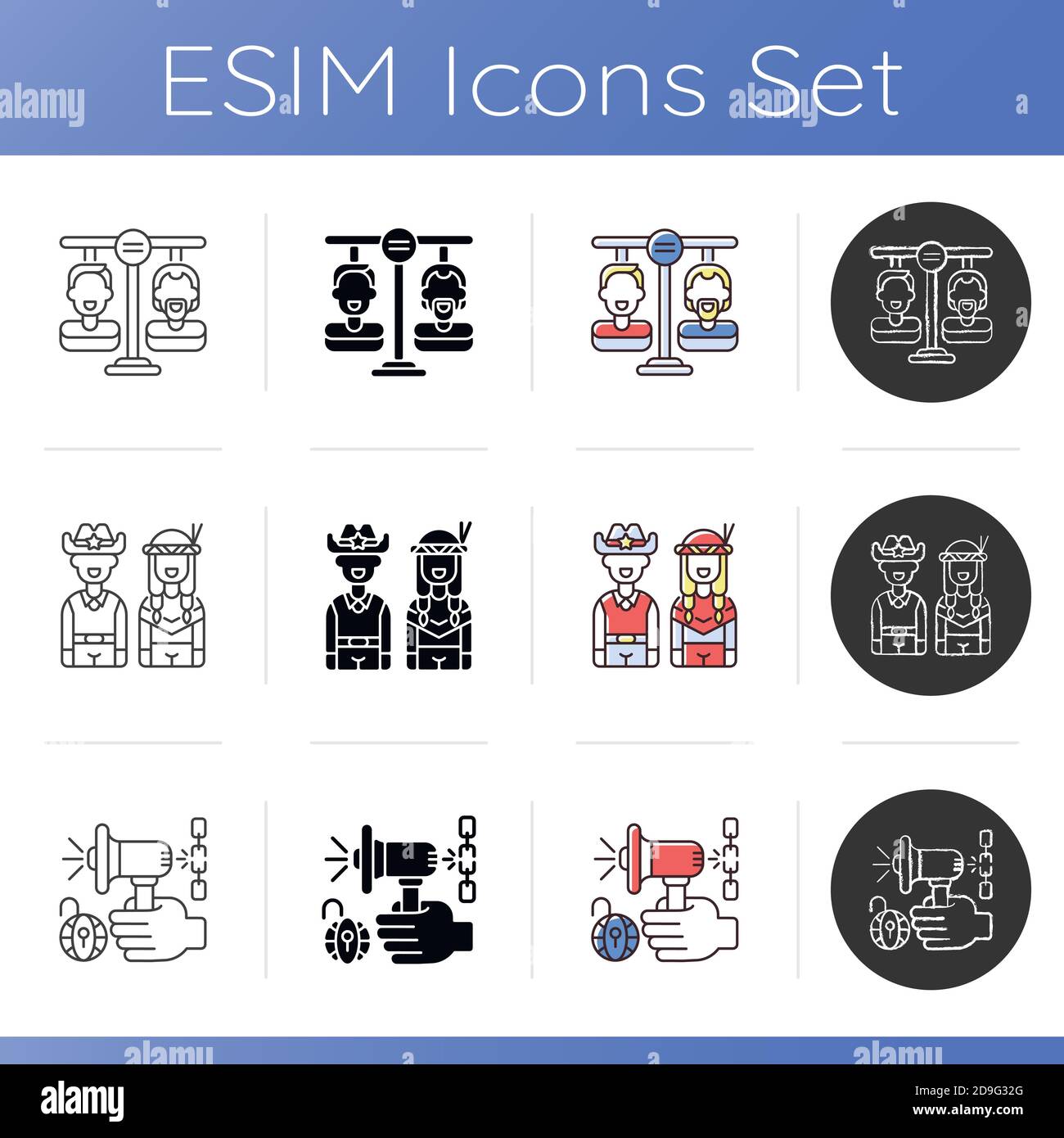 Frontier western icons Stock Vector Images - Alamy