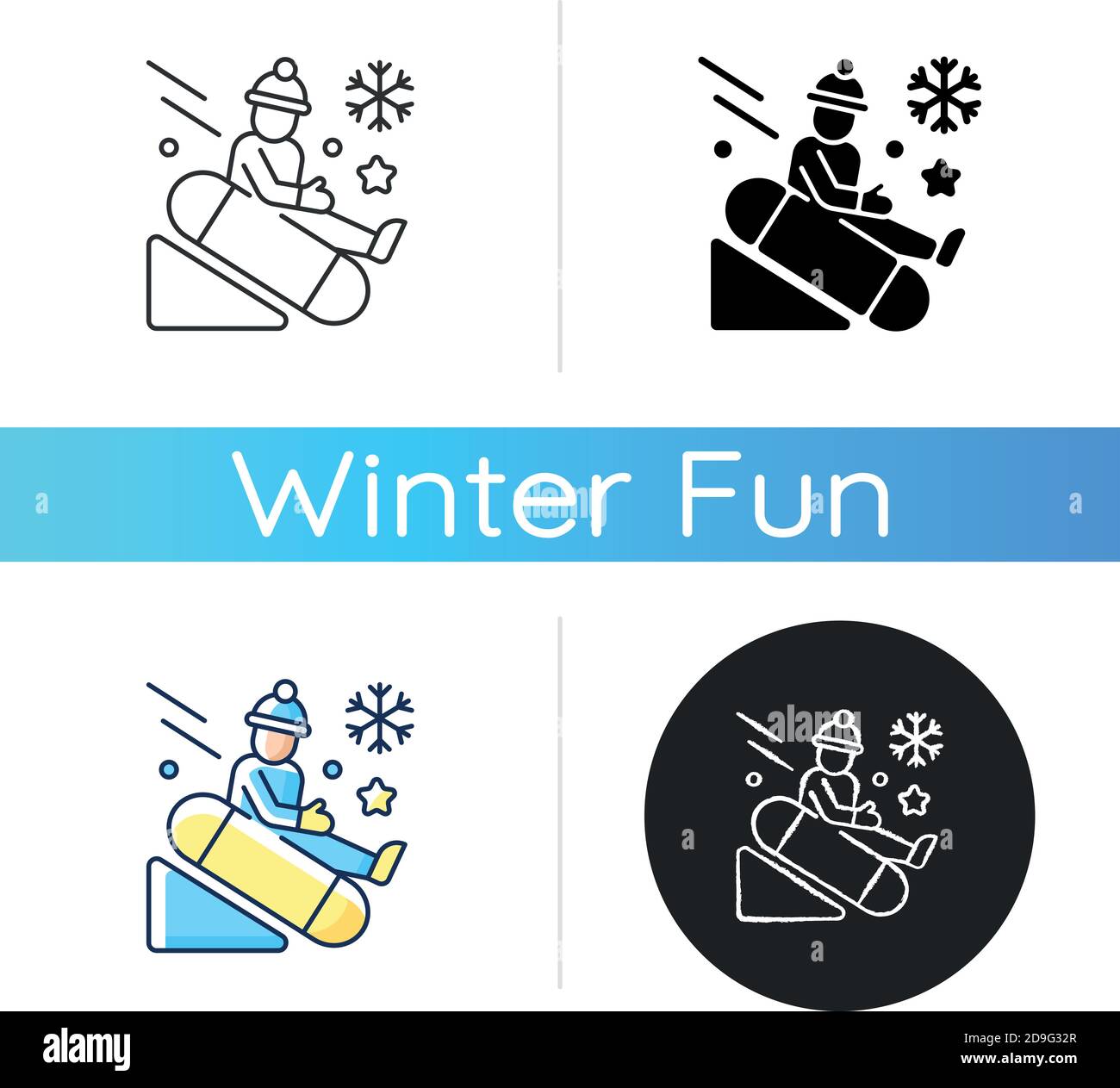 Snow tubing icon Stock Vector Image & Art - Alamy
