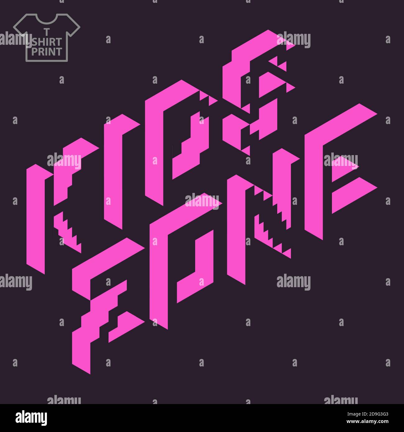 Isometric font hi-res stock photography and images - Alamy