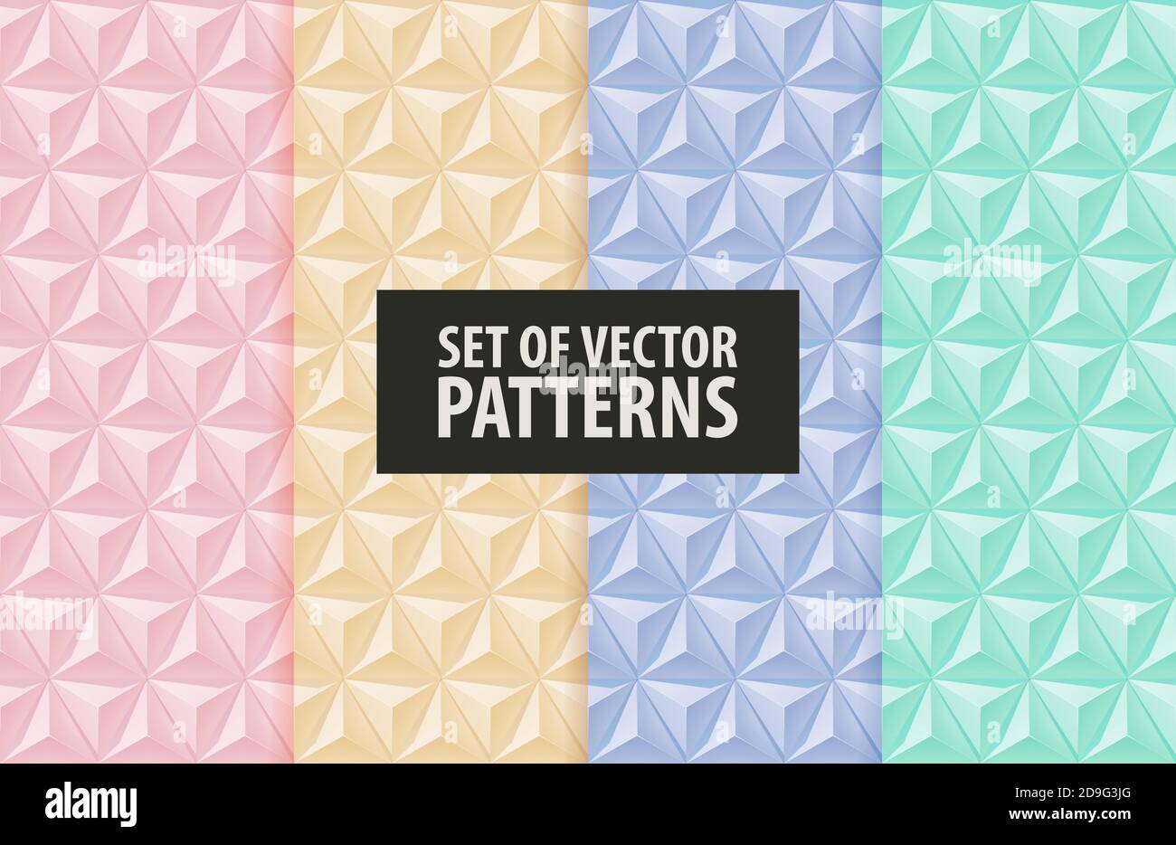 A set of embossed color patterns. Vector illustration Stock Vector ...