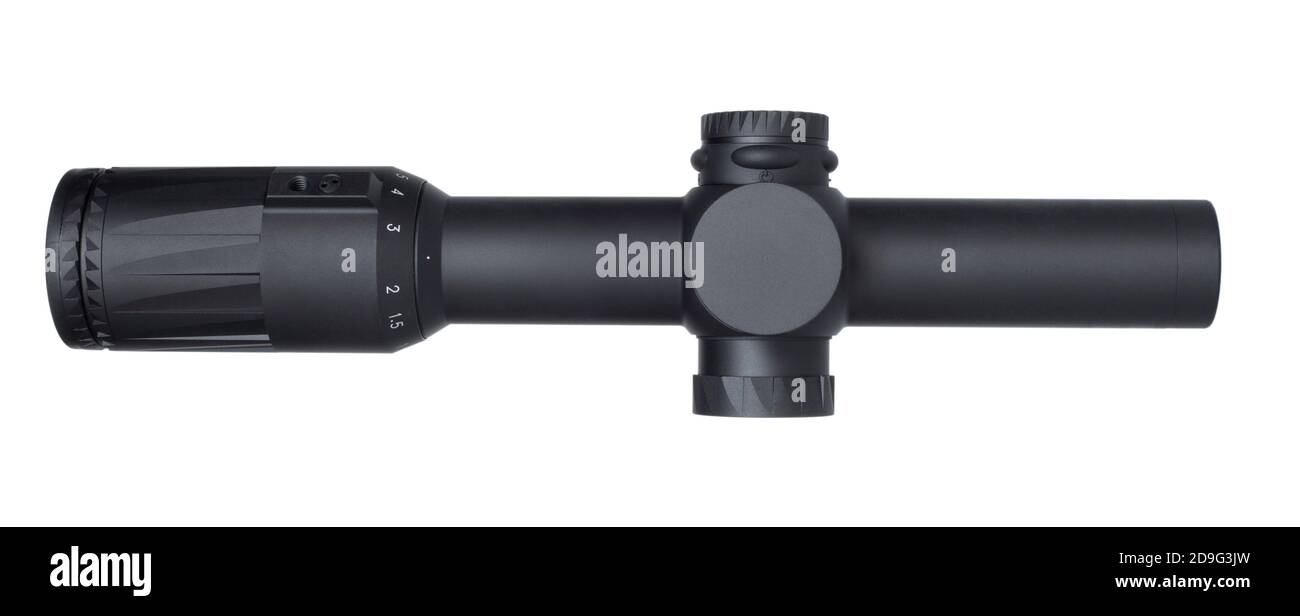 Scope for a high powered rifle isolated on a white background Stock ...