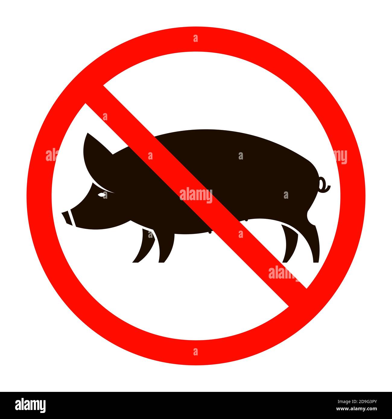 Wild boar warning sign Stock Vector Images - Alamy