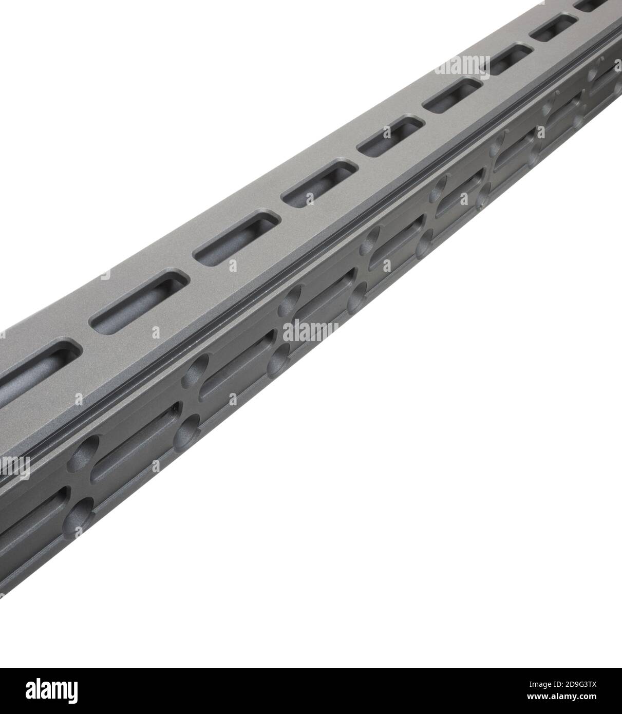 Rail on the front of a rifle isolated on white Stock Photo - Alamy