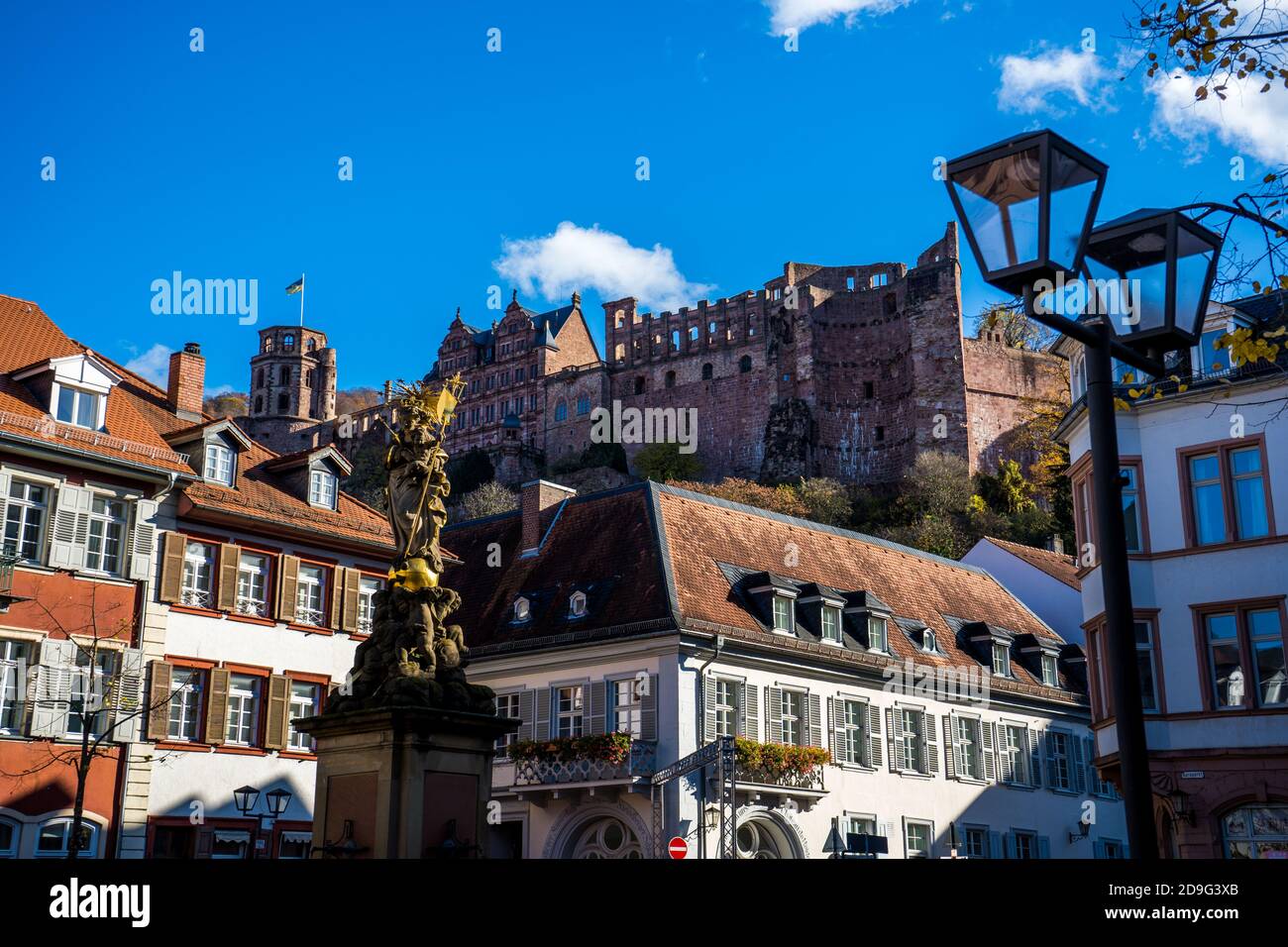 Heidelberg Castle above the old town Stock Photo - Alamy