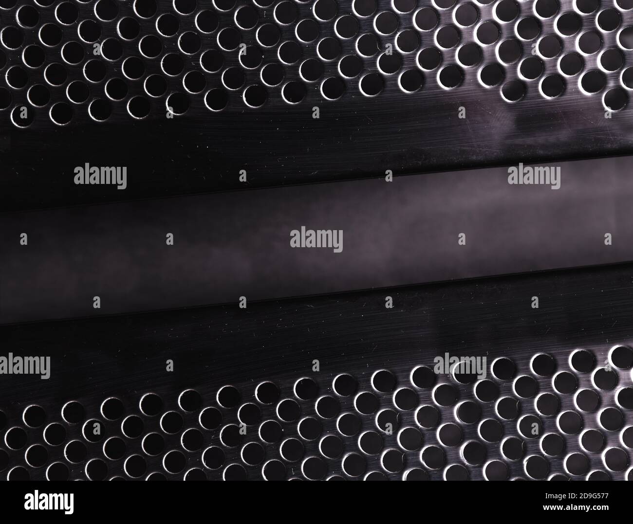 Front image of metal grille of amplifier or music loudspeaker.Metal ...