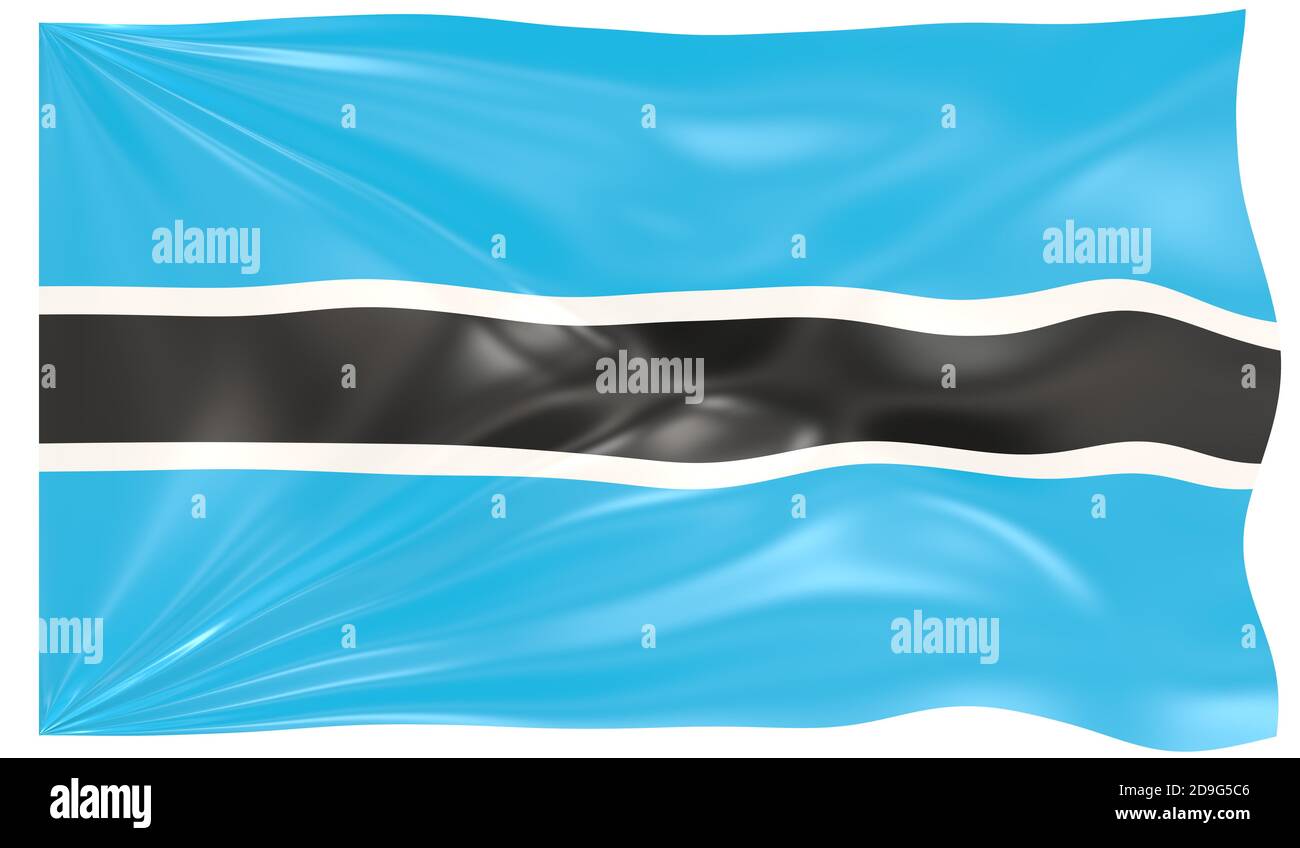 3d Illustration of a Waving Flag of Botswana Stock Photo - Alamy