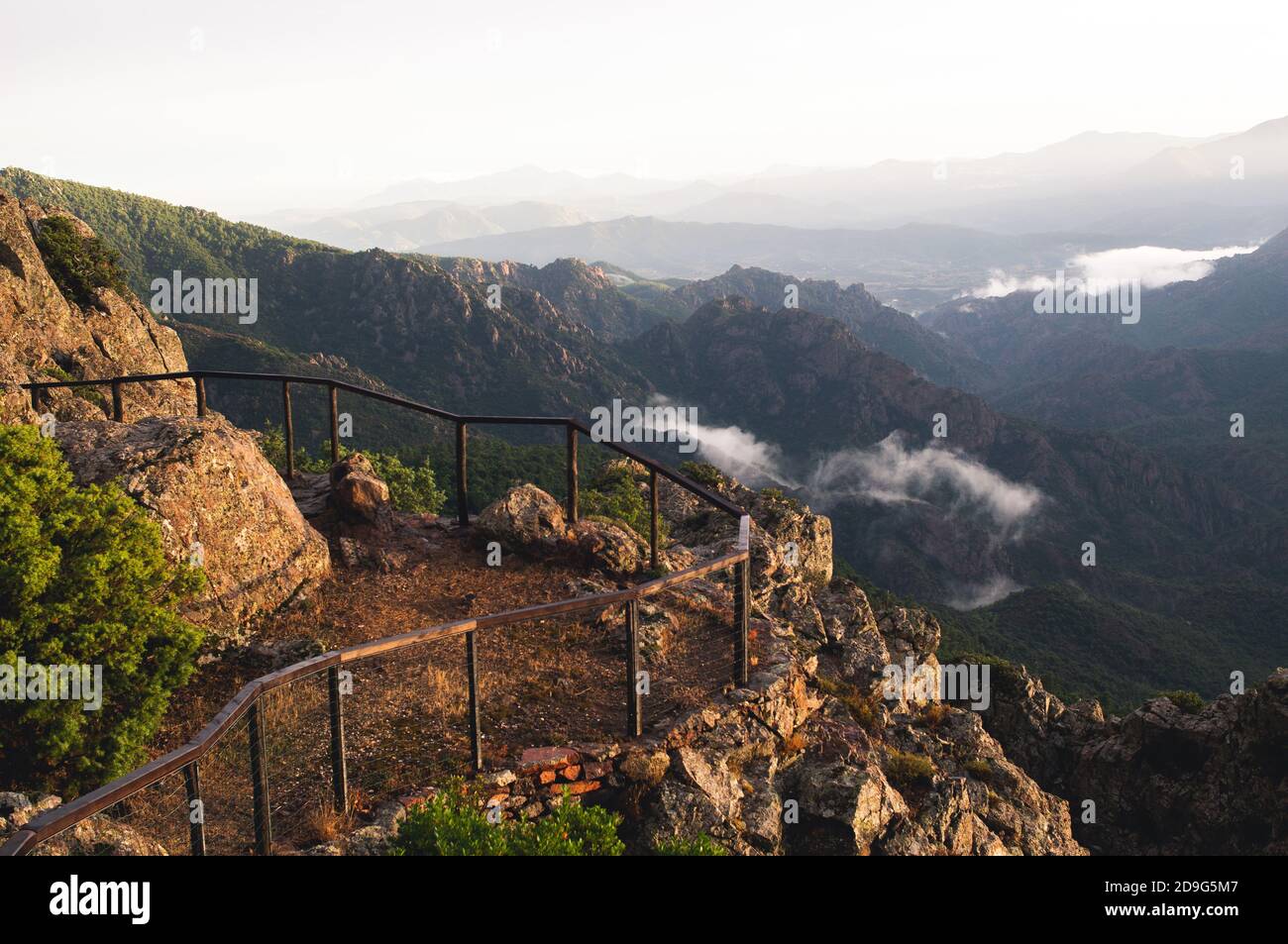 empty viewpoint on top of a mountain view, Blank space cliff edge with ...
