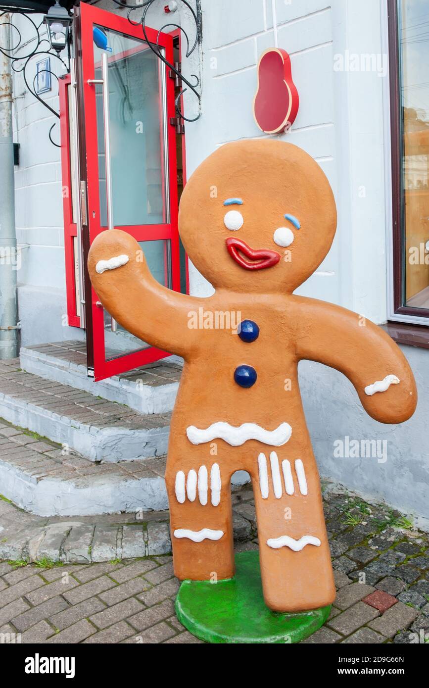 Advertising figure of Christmas cookies in the form of a gingerbread ...