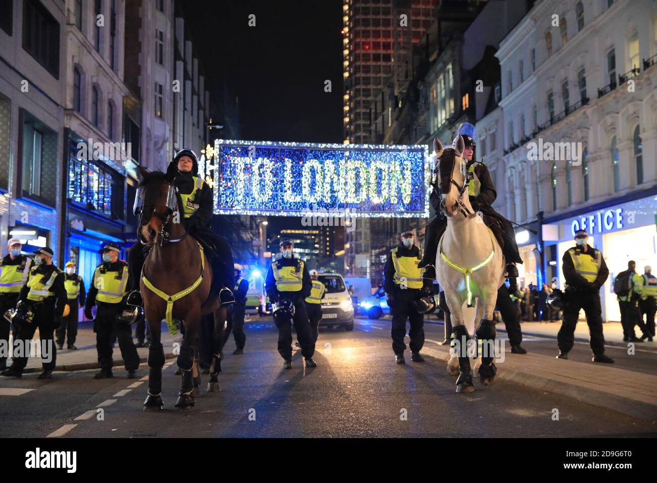 Police officers during the Million Mask March anti-establishment ...