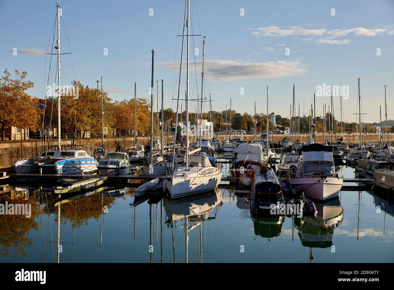 Autumn at Preston Docks and Preston Marina Stock Photo - Alamy