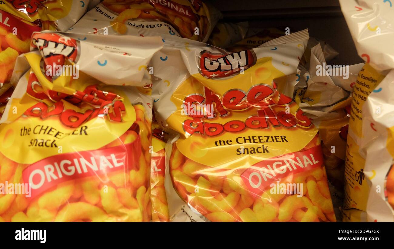 Swedish potato chips, crisps in a grocery store Stock Photo - Alamy