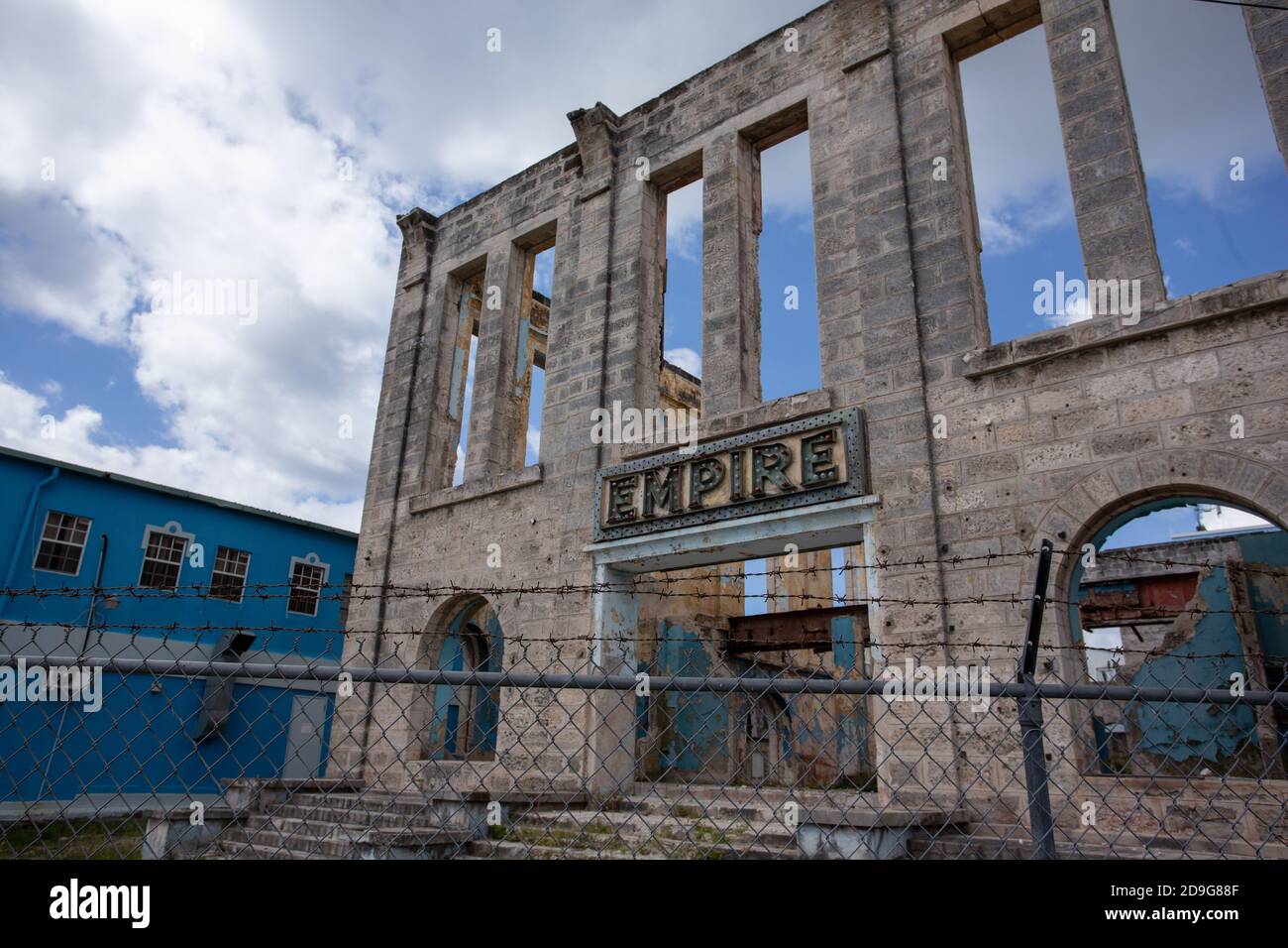 Derelict Empire Cinema in Bridgetown Barbados is building site being ...