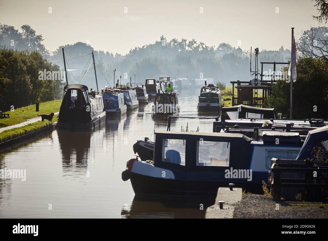 Narrowboats on canal shropshire union hi-res stock photography and ...