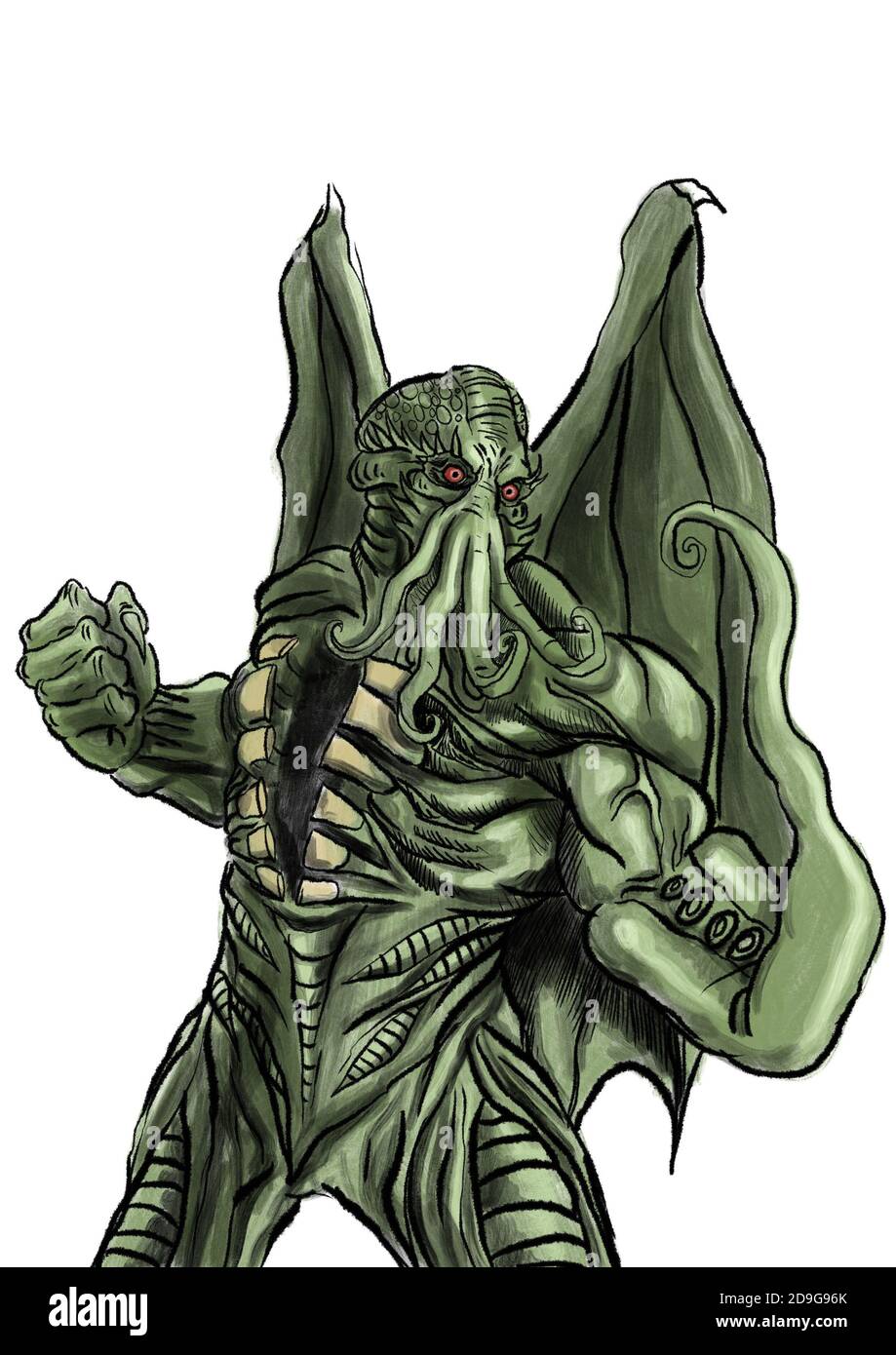 Illustration of Cthulhu Stock Photo - Alamy