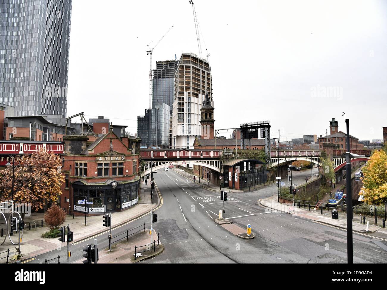 Manchester, UK. 5 November 2020. First day of the second lockdown. The ...