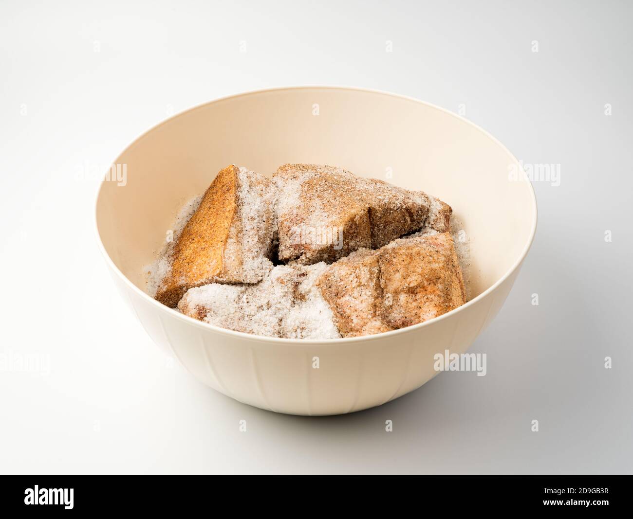 Plastic bowl with the product inside on a light background Stock Photo ...
