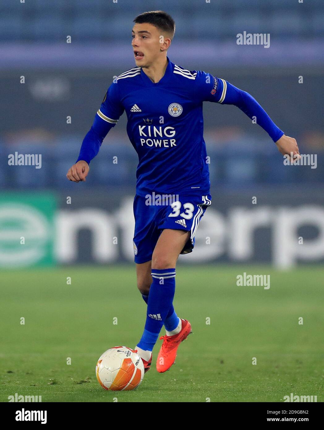 Leicester City's Luke Thomas during the UEFA Europa League Group G ...