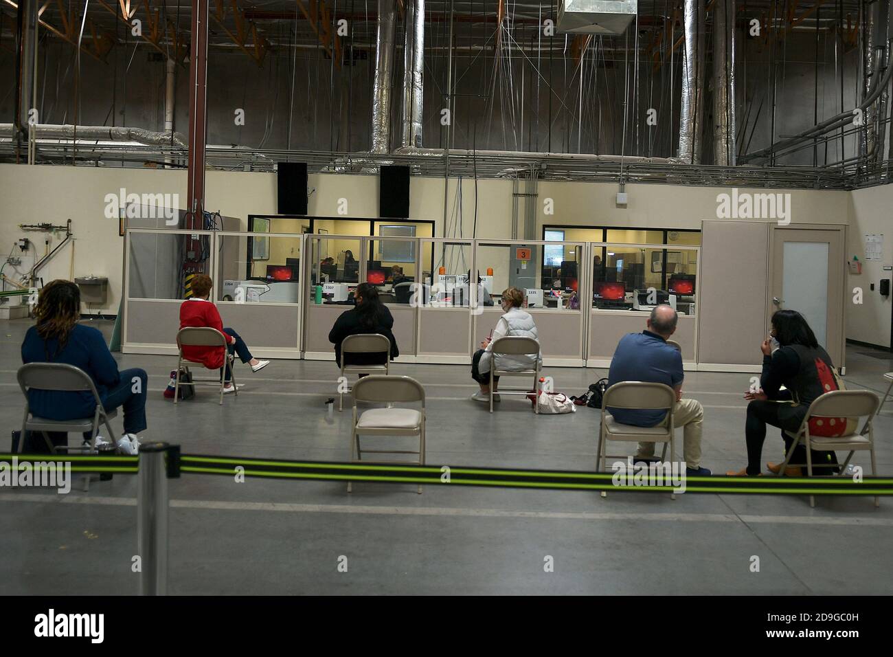 Las Vegas, NV, USA. 05th Nov, 2020. Poll watchers observe poll counts ...