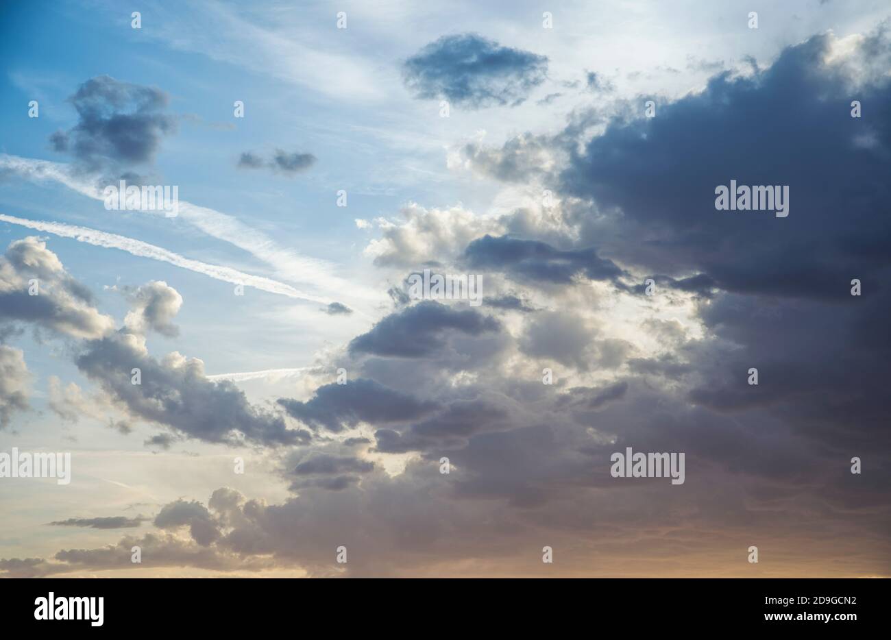 Beautiful and colorful spring clouds background Stock Photo - Alamy