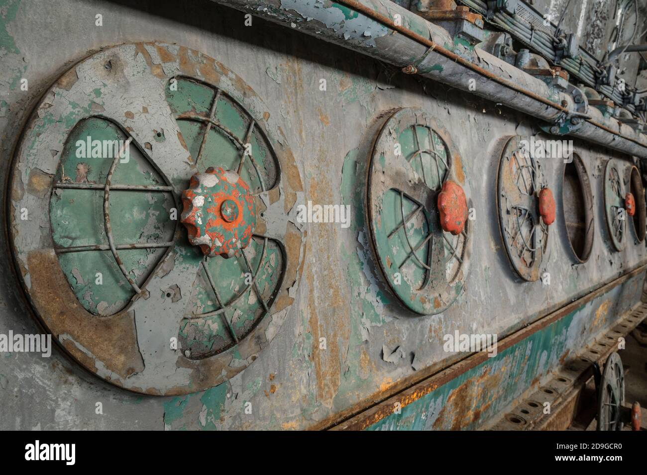 detail of a historic ships diesel engine Stock Photo - Alamy
