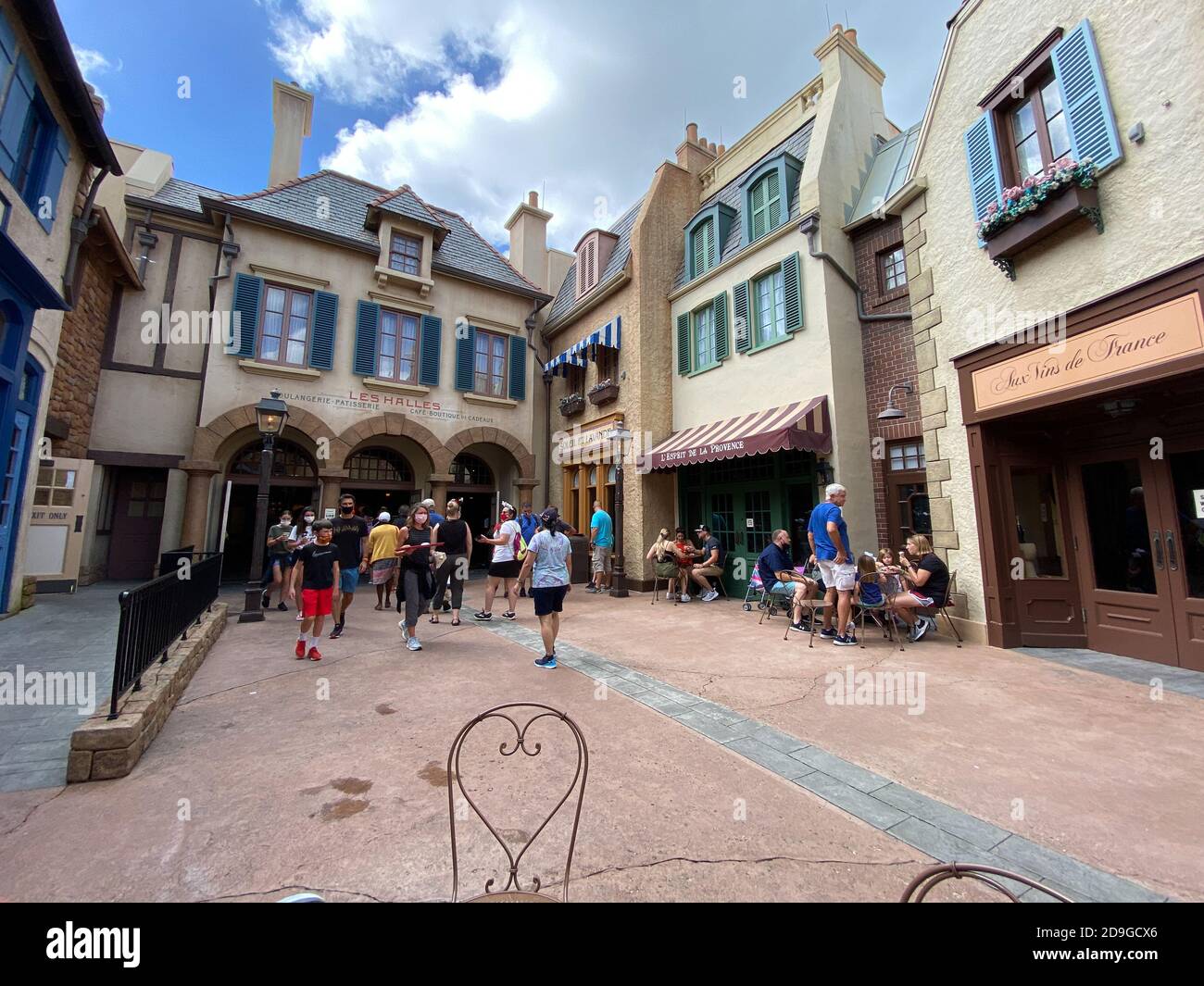 Orlando,FL/USA-10/24/20: People walking around the France area of the ...