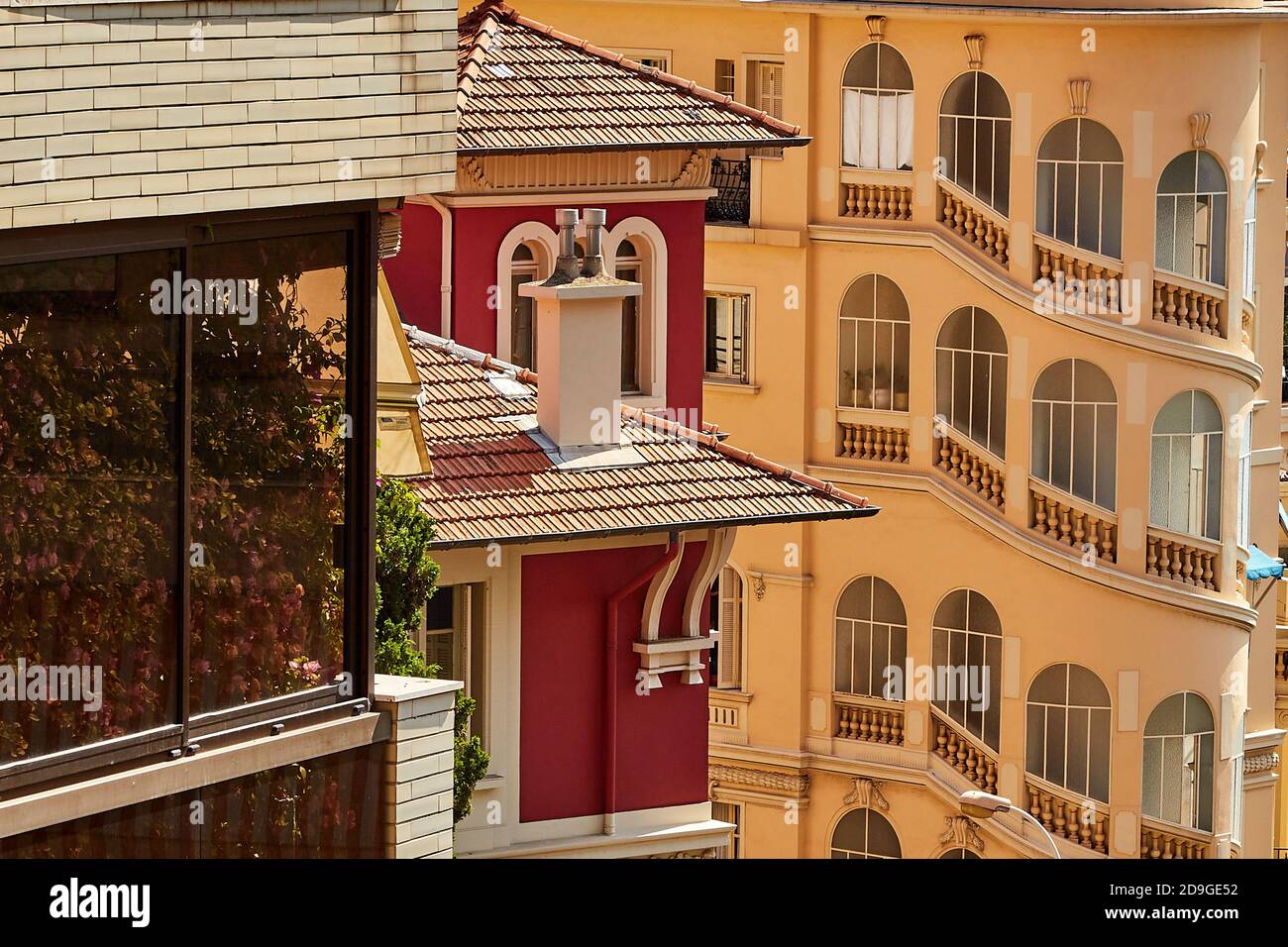 View of the new and modern constructed buildings in Monaco structure ...