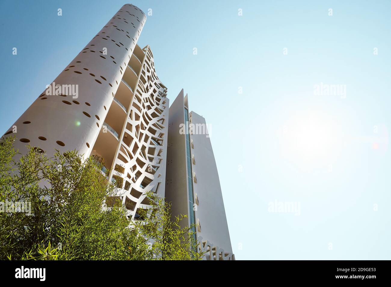 View of the construction of new high-rise luxury apartment buildings in ...